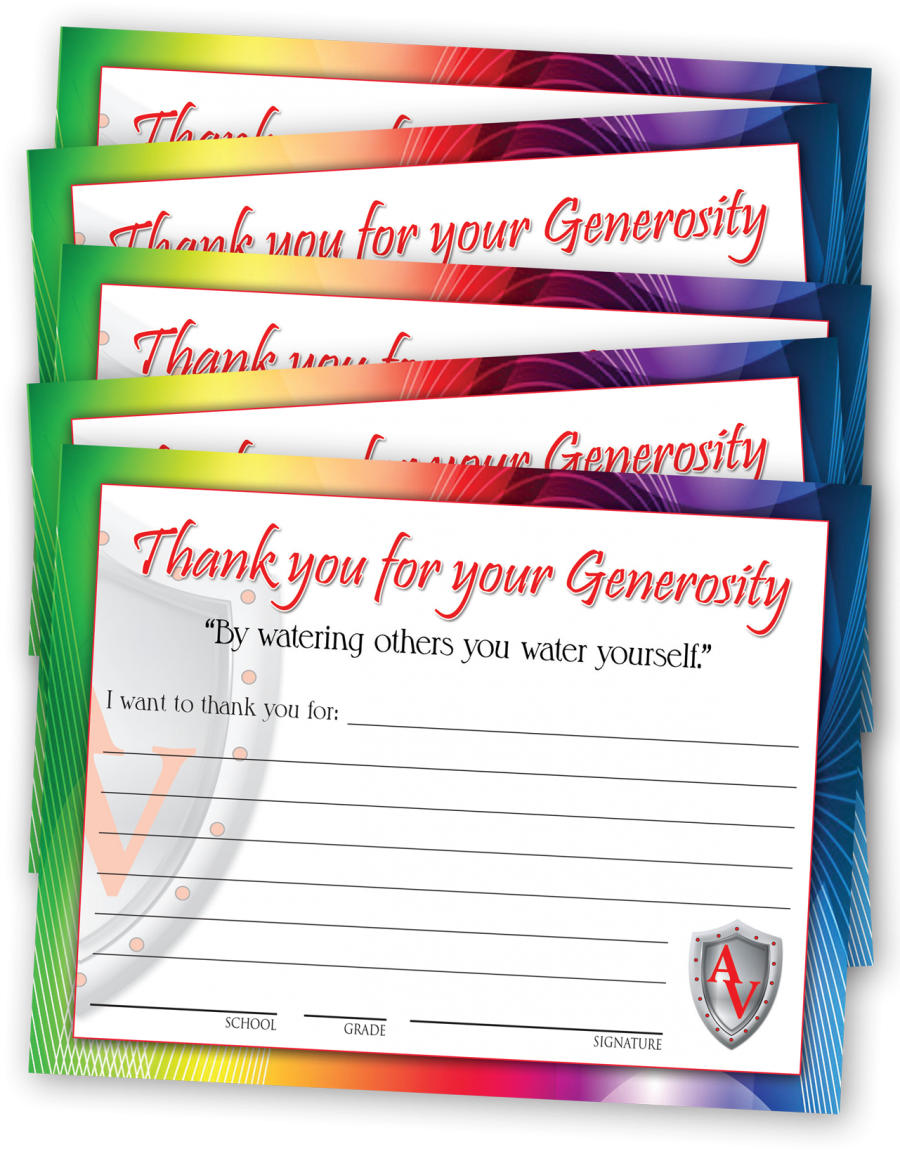 Thank You! Generosity Cards - Anti-Virus Youth Education